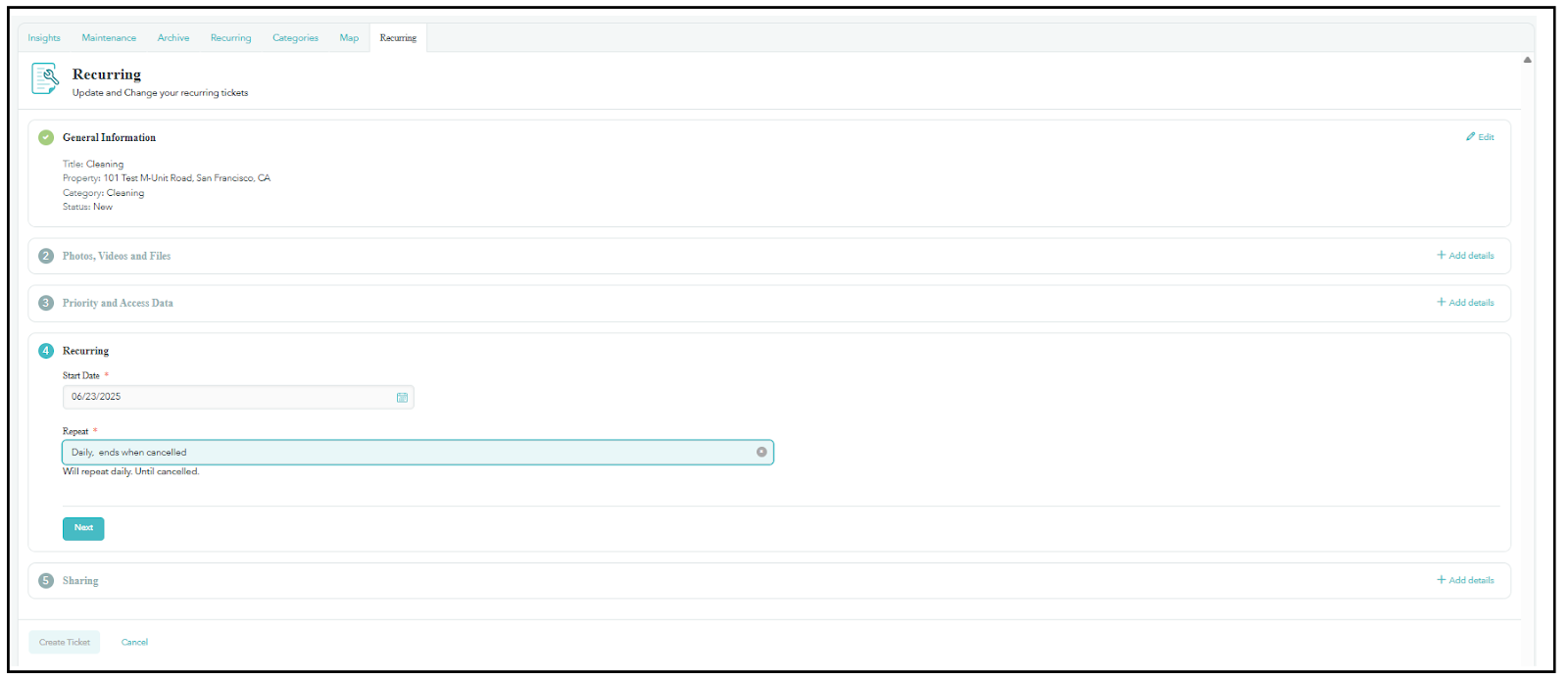 Create Recurring Maintenance Tickets – ManageCasa